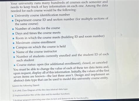 Solved Your University Runs Many Hundreds Of Courses Each