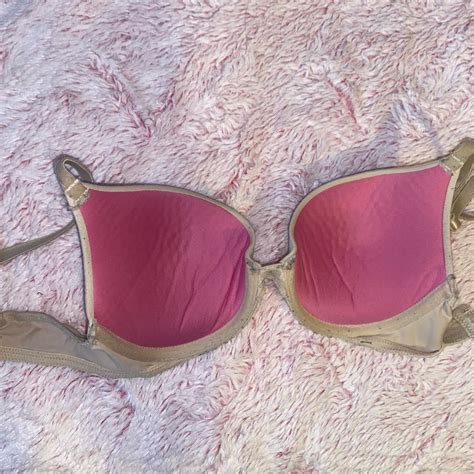 Tan Victoria Secret Pink Push Up Bra Lingerie Depop