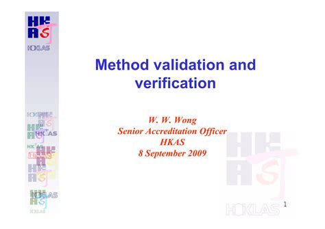 method validation and verification pdf