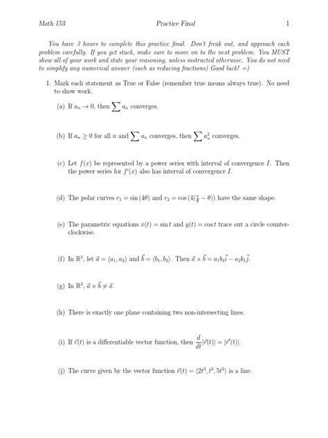 Practice Calc 3 Test Pdf Trigonometric Functions Differential