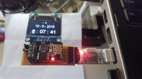 Esp 01 Oled Digital And Analog Clock Using Ntp Client Youtube