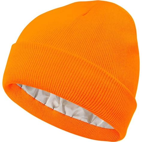 Beanies Women Satin Lined Beanie Men Knit Silk Lined Winter T Hats