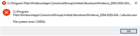 Installation Ubuntu Distro Not Installed The System Cannot Execute The Specified Program