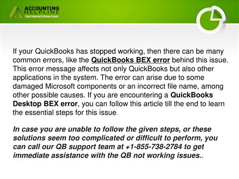 Ppt Quick Guide To Fix Quickbooks Bex Error Powerpoint Presentation