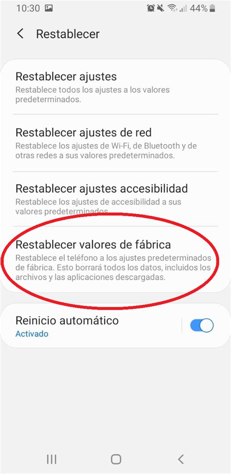 Hard reset en móvil Xiaomi Redmi Proyecto A