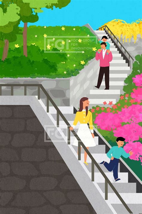 Pai140006 초등학교 미술 화단 계단