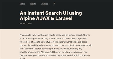 Construct A Fast And Simple On The Spot Search Ui With Alpine Ajax And Laravel The Dev News