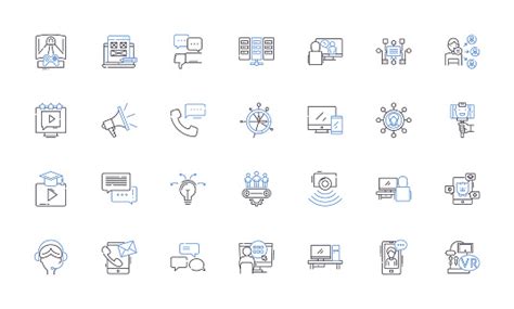 자연어 처리 라인 아이콘 컬렉션입니다 Nlp 구문 의미론 문법 구문 분석 토큰화 감정 벡터 및 선형 그림 텍스트 이해 개요 표지판 세트 이해 아이콘에 대한 스톡 벡터 아트