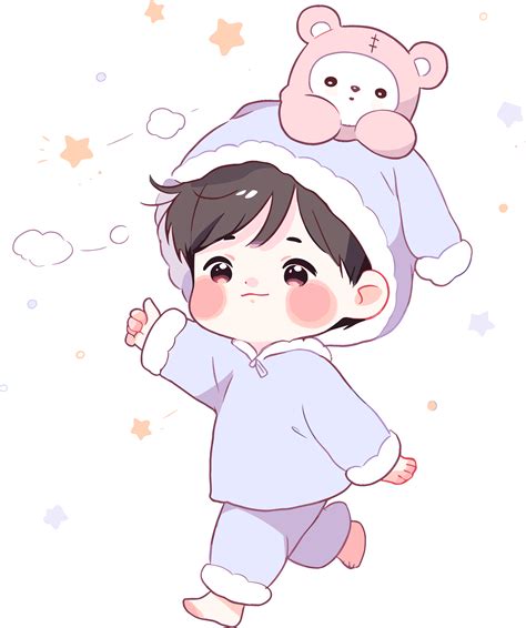 睡衣男孩卡通素材