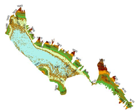 Contour Lines In The Study Area Download Scientific Diagram