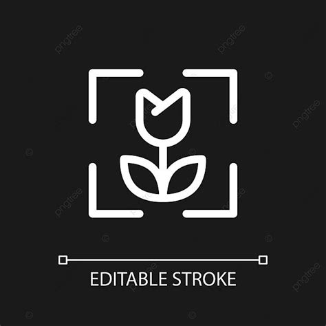 Linear Ui Icon For Dark Theme In Macro Photo Mode With Pixelperfect White Details Vector Phone