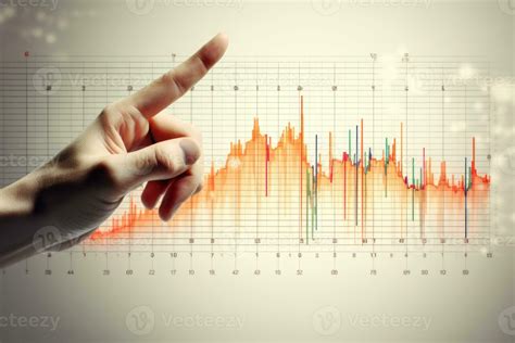 Hand With A Pointer In A Chart With Data Analysis On A Bokeh Background Generative Ai 32490010
