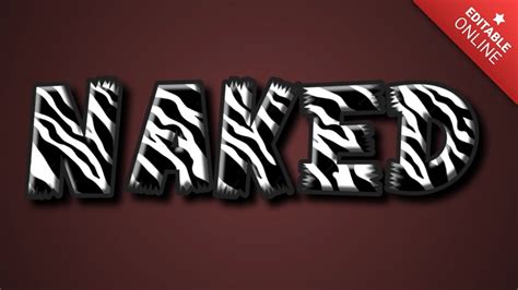 Naked Text Effect Generator