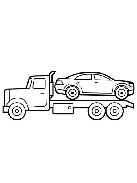 Tow Truck Coloring Page