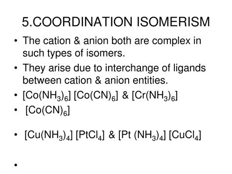Ppt Types Of Isomerism In Coordinate Compounds Powerpoint Presentation Id 3426540