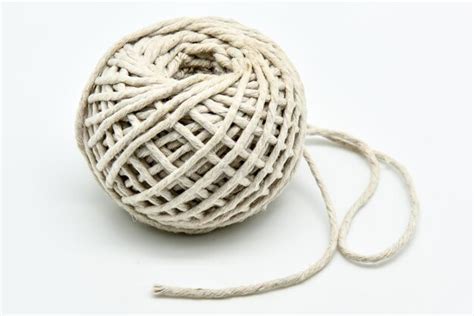 Premium Photo White Cotton Twine String