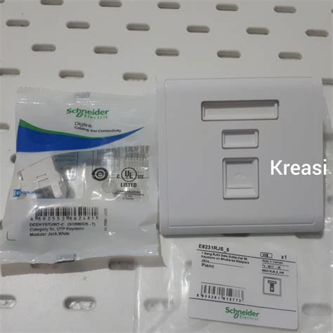 Jual STOP KONTAK DATA CAT5 CAT5E 1 GANG SCHNEIDER PIENO E8231RJS 5 WE G1 Shopee Indonesia