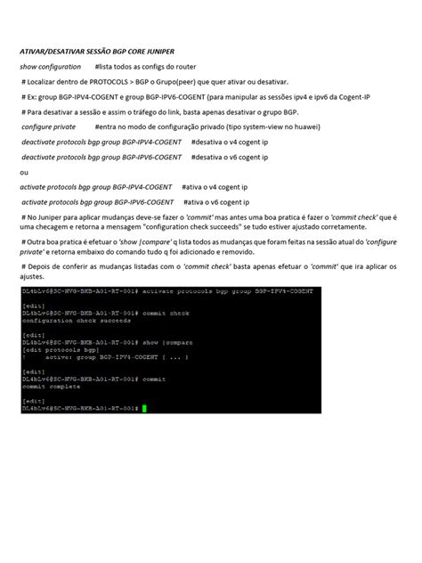 ativar desativar bgp core pdf