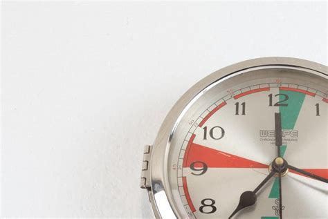 Chrome Wempe Analog Clock From Ships Radio Room German 1970s At 1stdibs