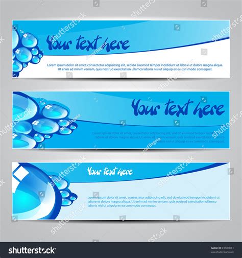 Header Design Set Stock Vector Illustration 83188873 Shutterstock