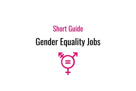 Gender Equality Jobs Our Short Guide Human Rights Careers