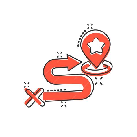 Premium Vector Map Pin Icon In Comic Style Gps Navigation Cartoon