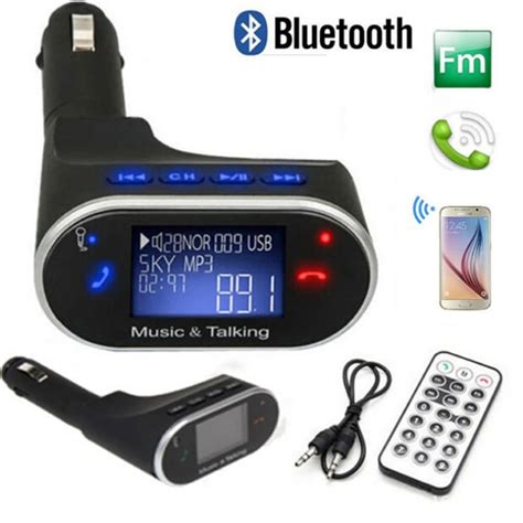 Wireless Bluetooth Receiver Car Kit Mp3 Player FM Transmitter LCD Display With USB SD Card