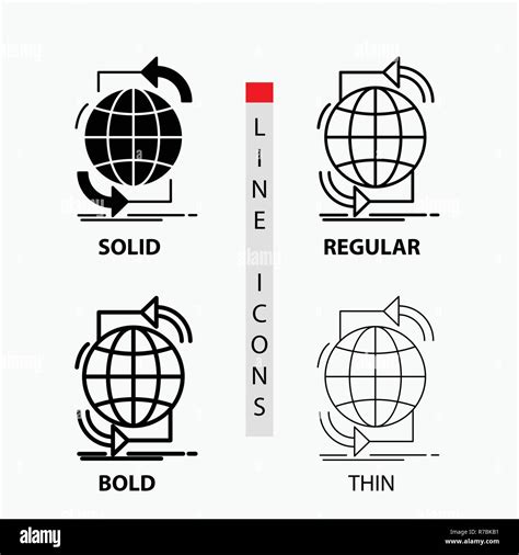 Connectivity Global Internet Network Web Icon In Thin Regular