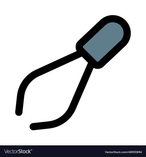 Tweezers Hair Clipping Python Isolated On White Vector Image