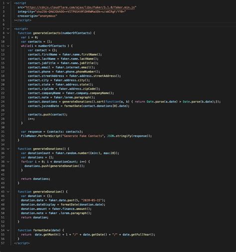 Generating Fake Data With Filemakers Improved Javascript Integration