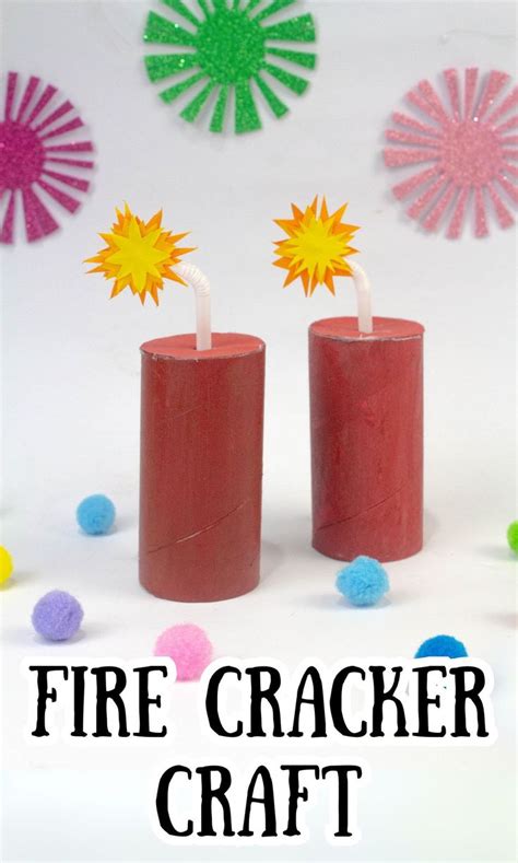 Diy Firecracker Craft Fireworks Craft February Crafts Diwali Craft