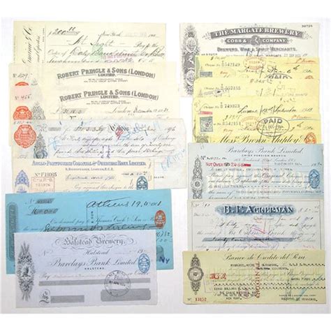 England Peru And Us Foreign Assortment Of Ic Check And Drafts