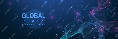 Premium Vector Global Network Connection Concept Big Data