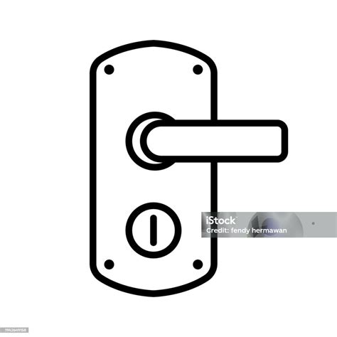 문 손잡이 아이콘 벡터 디자인 템플릿 간단하고 현대적인 가정용 장비에 대한 스톡 벡터 아트 및 기타 이미지 가정용 장비