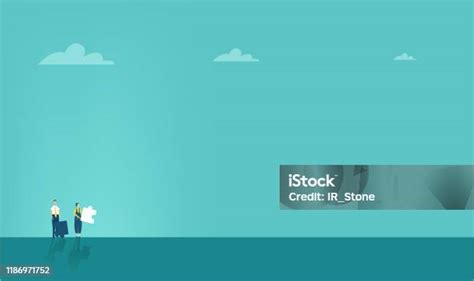 퍼즐 조각을 가진 작은 비즈니스 사람들 도움말 지원 자문 요청 비즈니스 컨셉 일러스트레이션 가공의 인물에 대한 스톡 벡터 아트 및 기타 이미지 Istock