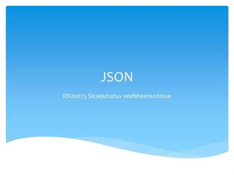 ppt json powerpoint presentation free download id 5563452