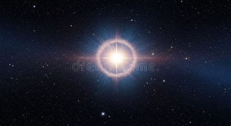 A Bright Celestial Phenomenon With A Luminous Central Star Radiates
