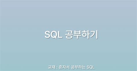 sql 기본문법 2