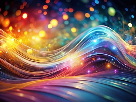 Stunning Visualization Of Abstract Light Waves A Dynamic Data Flow Representing Colorful Energy