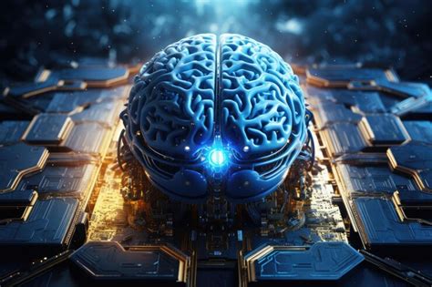 Premium Ai Image Microprocessor Super Computer Artificial Intelligence In The Form Of A Brain
