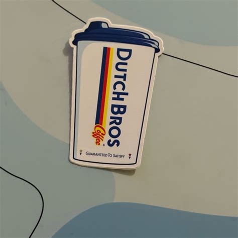 Dutch Bros Design Dutch Bros Coffee Cup Sticker With Blue And
