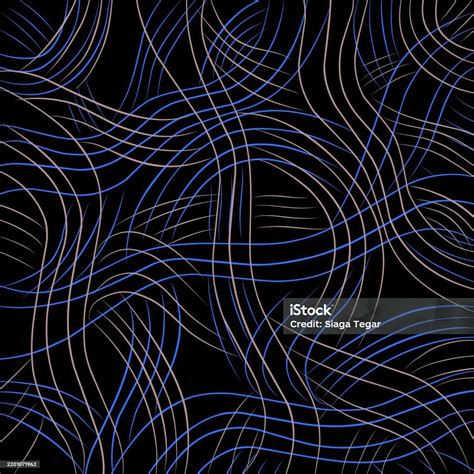 Illustration Of Random Wavy Lines Forming A 3d Effect Stock Illustration Download Image Now