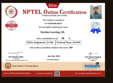 A V N Pavan Said On Linkedin Hello All I Am Happy Share That I Have Cleared Machine Learning