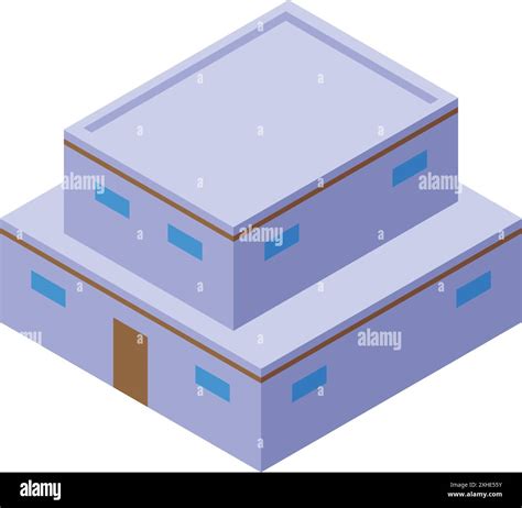 Modern Multi Level Building Standing On A White Background Perfect For Architectural Plans And