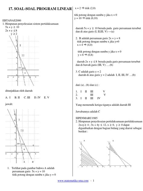 Soal Soal Program Linear Pdf Soal Soal Program Linear Pdf