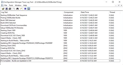 Task Sequence Tip Cmtrace Logging Run Powershell Script