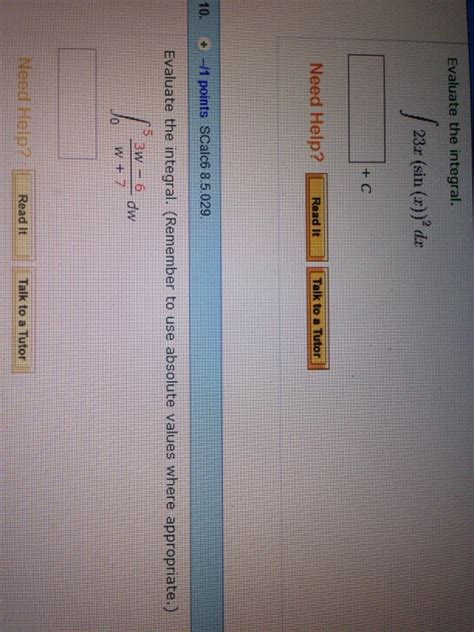 Solved Evaluate The Integral Integral 23 X Sin X 2 Dx Chegg Com