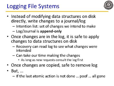 Implementing Transactions For File System Reliability David E