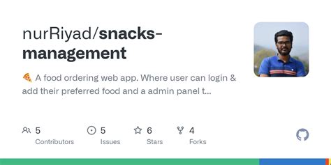 github nurriyad snacks management 🍕 a food ordering web app where user can login and add their