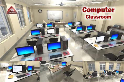 Computer Classroom 3d Interior Unity Asset Store